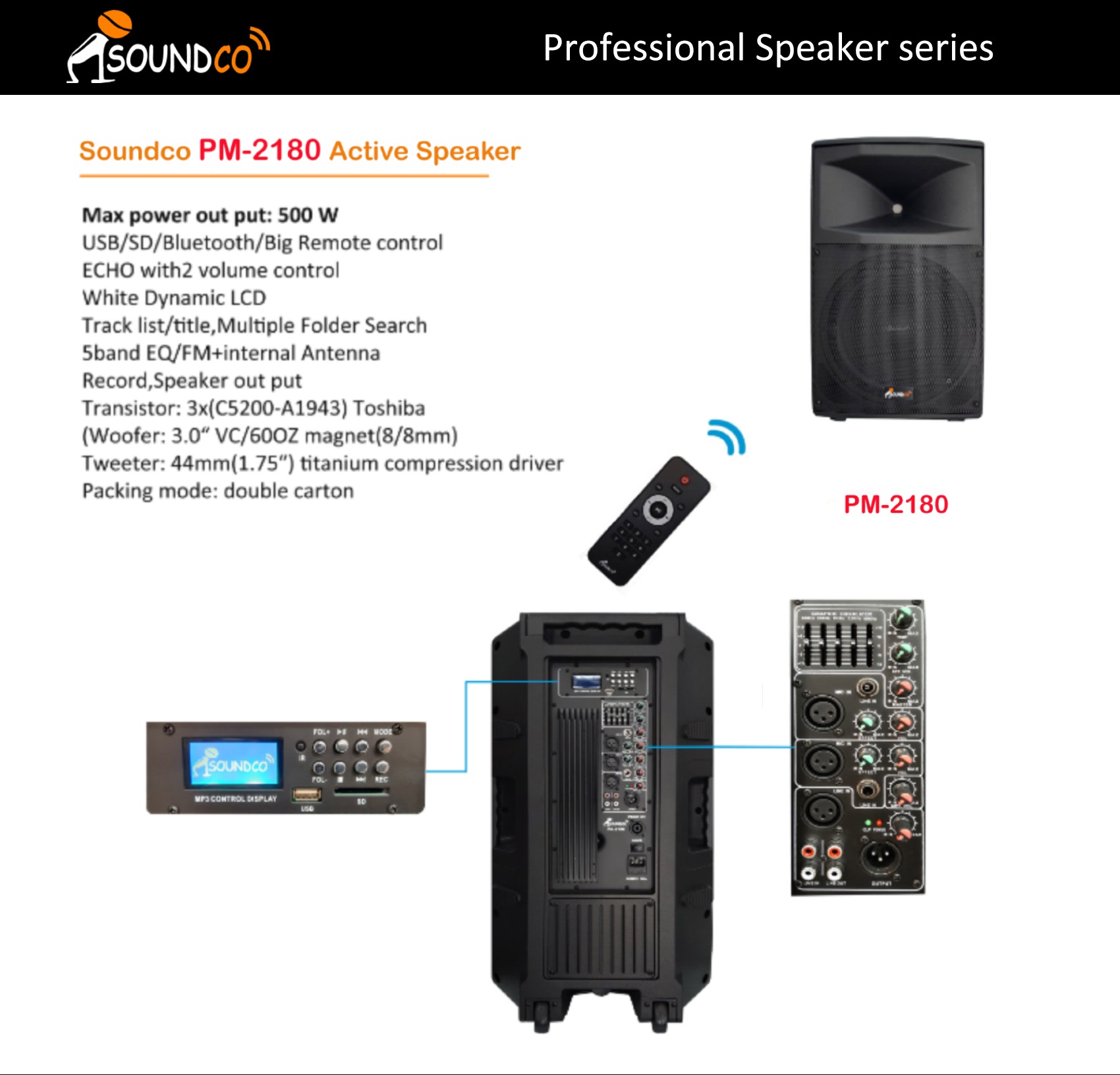 باند اكتيو 15اينچ ساندکو مدل SOUNDCO PQ-2180PRO – فروشگاه اینترنتی ...